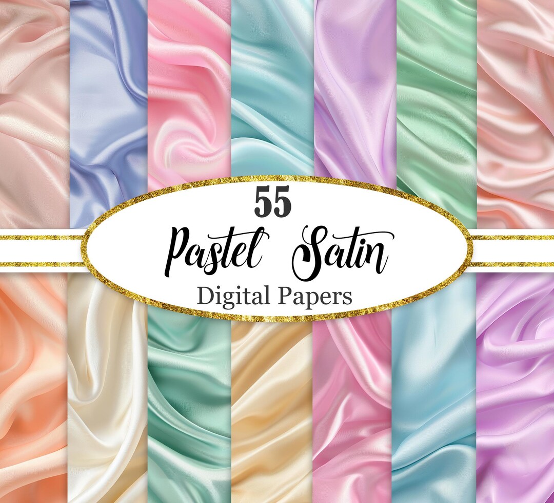 Pastel Satin Digital Paper, Fabric Background, Texture, Scrapbook Paper ...