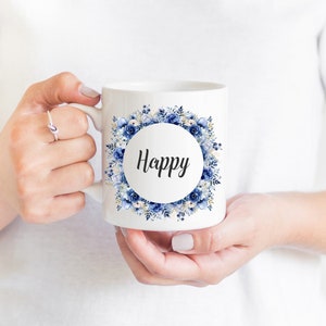 Indigo Blue Flower Border Clipart, Watercolor Flower Borders PNG Bundle ...