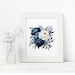 Indigo Blue White Flower PNG, Watercolor Blue Floral Clipart Bundle ...
