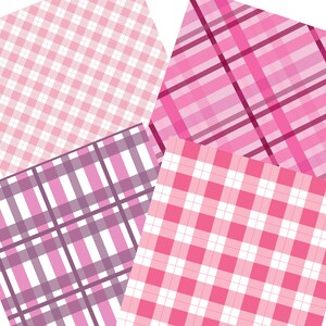 Plaid Digital Paper Pack, Gingham Background Bundle, Scrapbook Papers ...