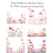 Pink Wildflower Clipart, Watercolor Floral Clipart Bundle, Flower ...