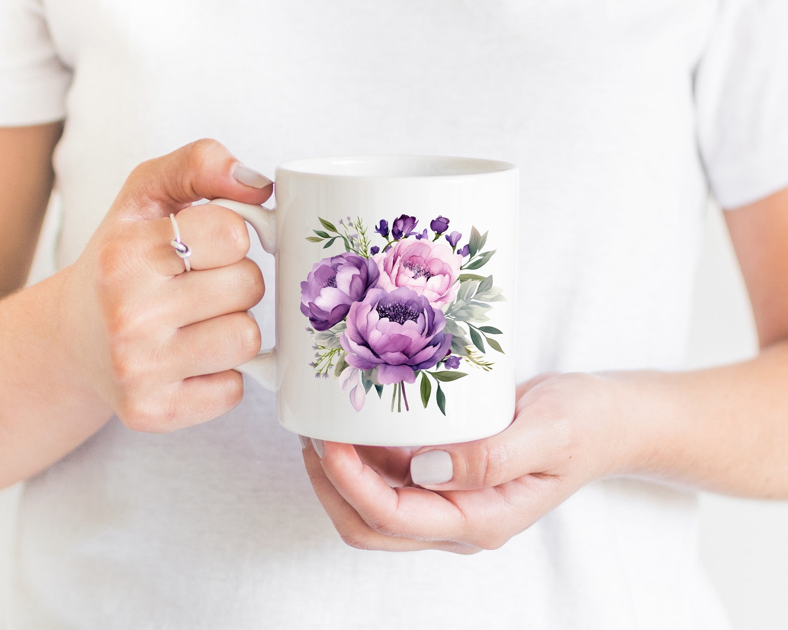 Purple Peony Flower Clipart, Peony PNG, Floral Bouquet, Purple Flower ...