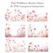 Pink Wildflower Clipart, Watercolor Floral Clipart Bundle, Flower ...