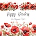 Poppy PNG, Watercolor Poppy Border Clipart, Flower Borders, Digital ...