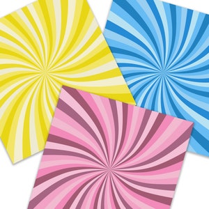 Sunburst Digital Paper, Sunshine Background Bundle, Summer Scrapbook ...