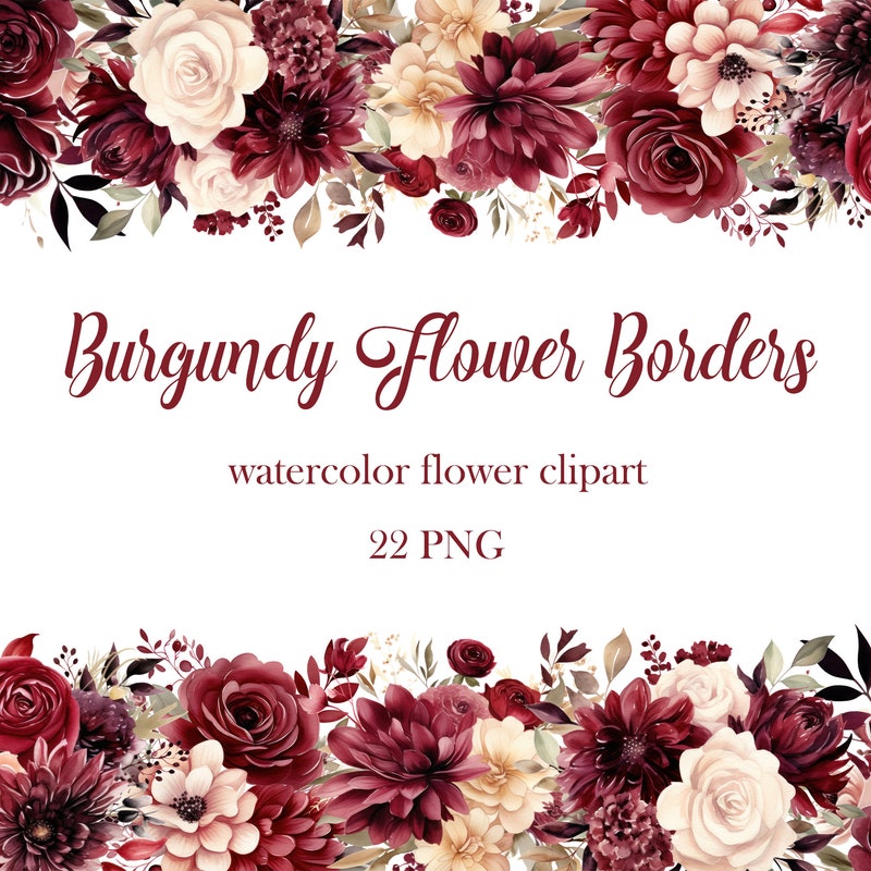 Wallpaper Border Burgundy - Etsy