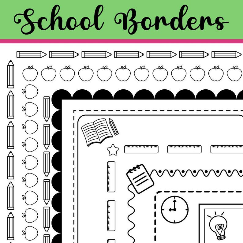 Border Clipart Bundle, Frame PNG, Christmas Border, Valentine, Autumn ...