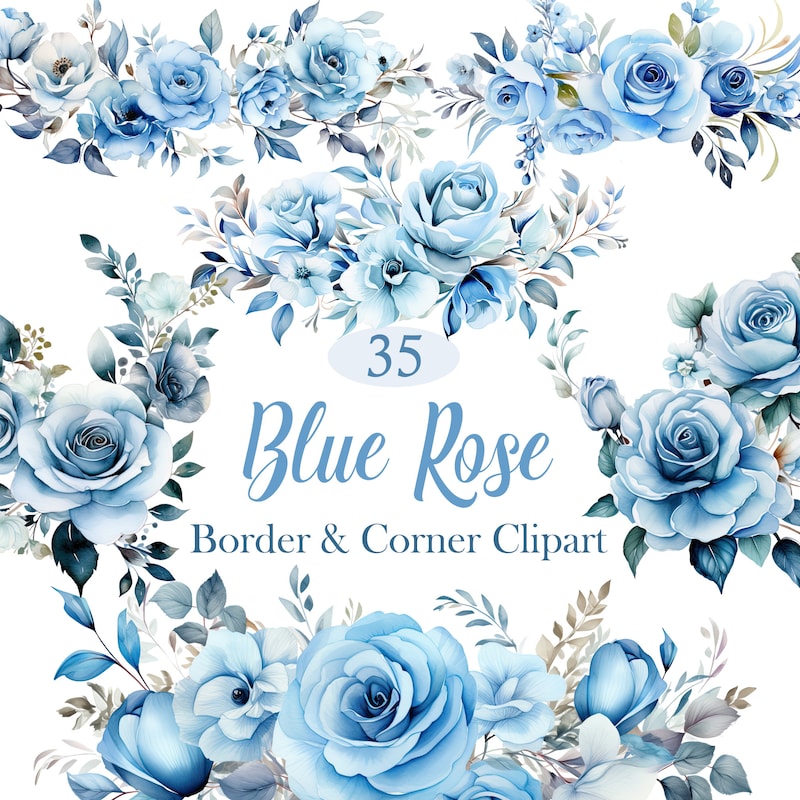 Blue Roses Drawing - Etsy