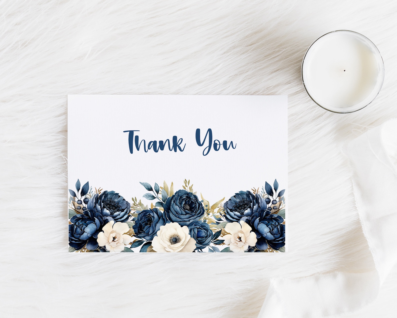 Navy Blue Flower Clipart, Watercolor Blue Floral PNG, Wedding Flower ...