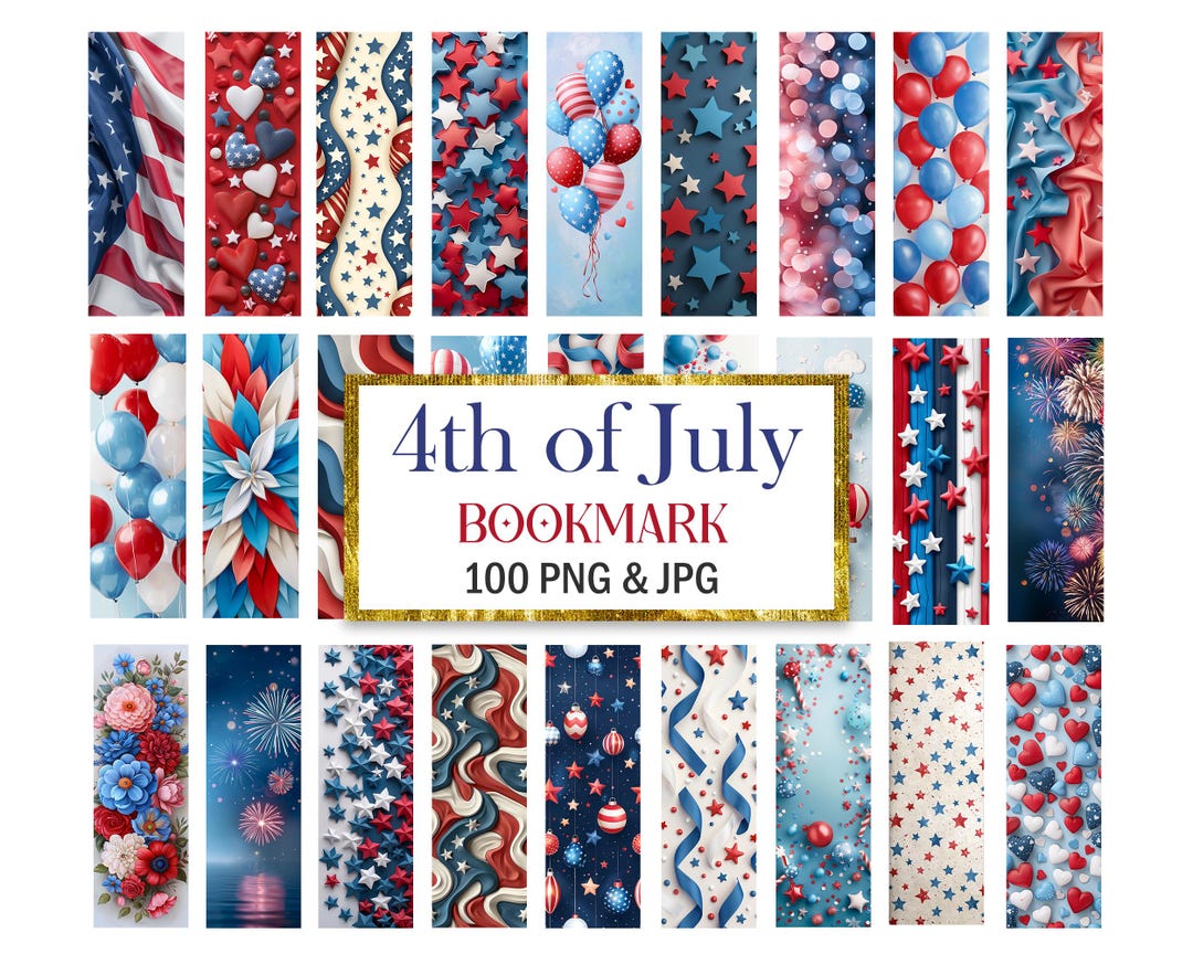 4th of July Bookmark PNG, Bookmark Sublimation, Digital Download - Etsy