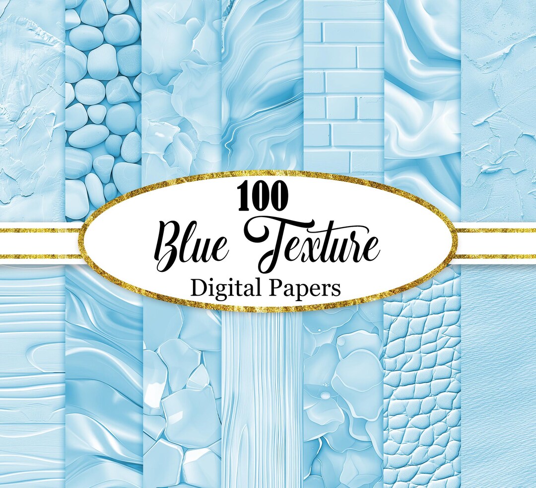 Blue Digital Paper, Blue Background Bundle, Scrapbook Paper, Digital ...