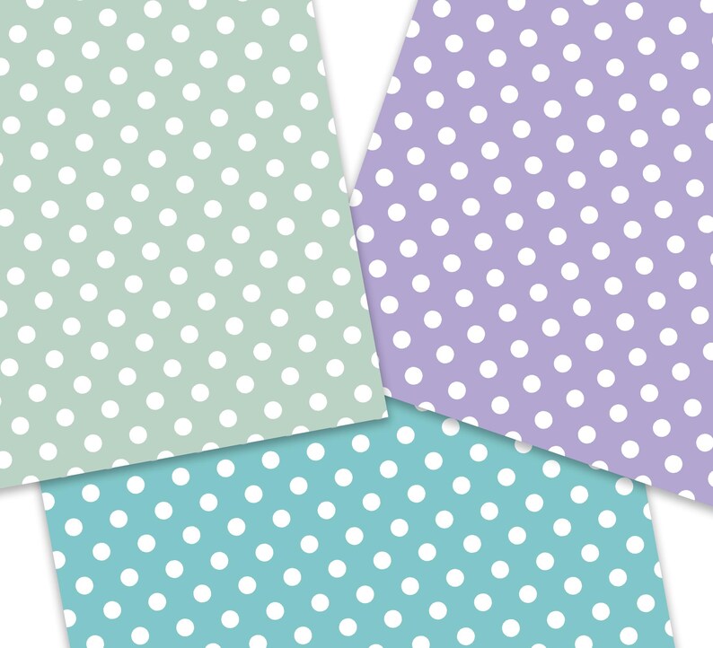 Pastel Dot Digital Paper, Dot Background Bundle, Scrapbook Paper ...