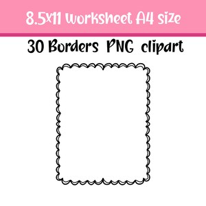 Doodle Border Clipart, Doodle Line Frame PNG, SLIDE Border Clipart ...