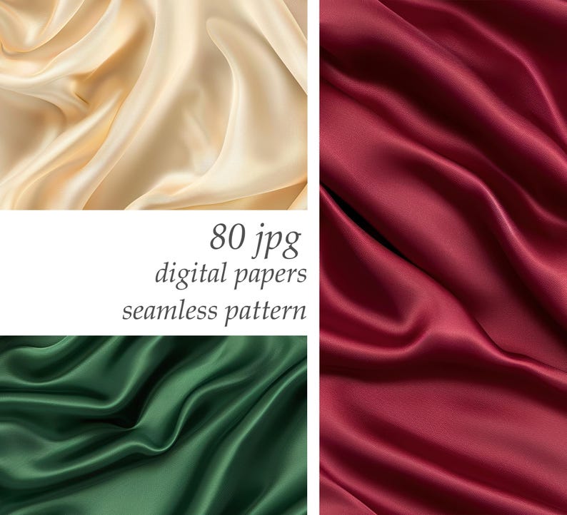 Satin Digital Paper, Fabric Background, Texture, Scrapbook Paper ...