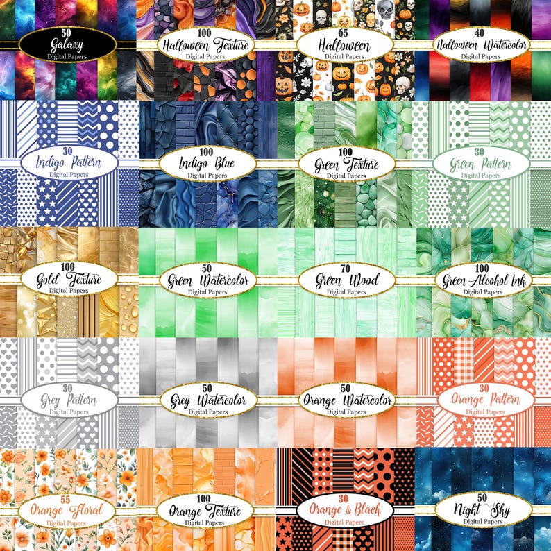 Digital Paper Bundle, Background Bundle, Texture, Scrapbook Paper ...