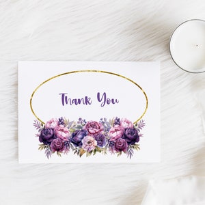 Purple Flower Frame PNG, Watercolor Purple Floral Gold Frame Clipart ...