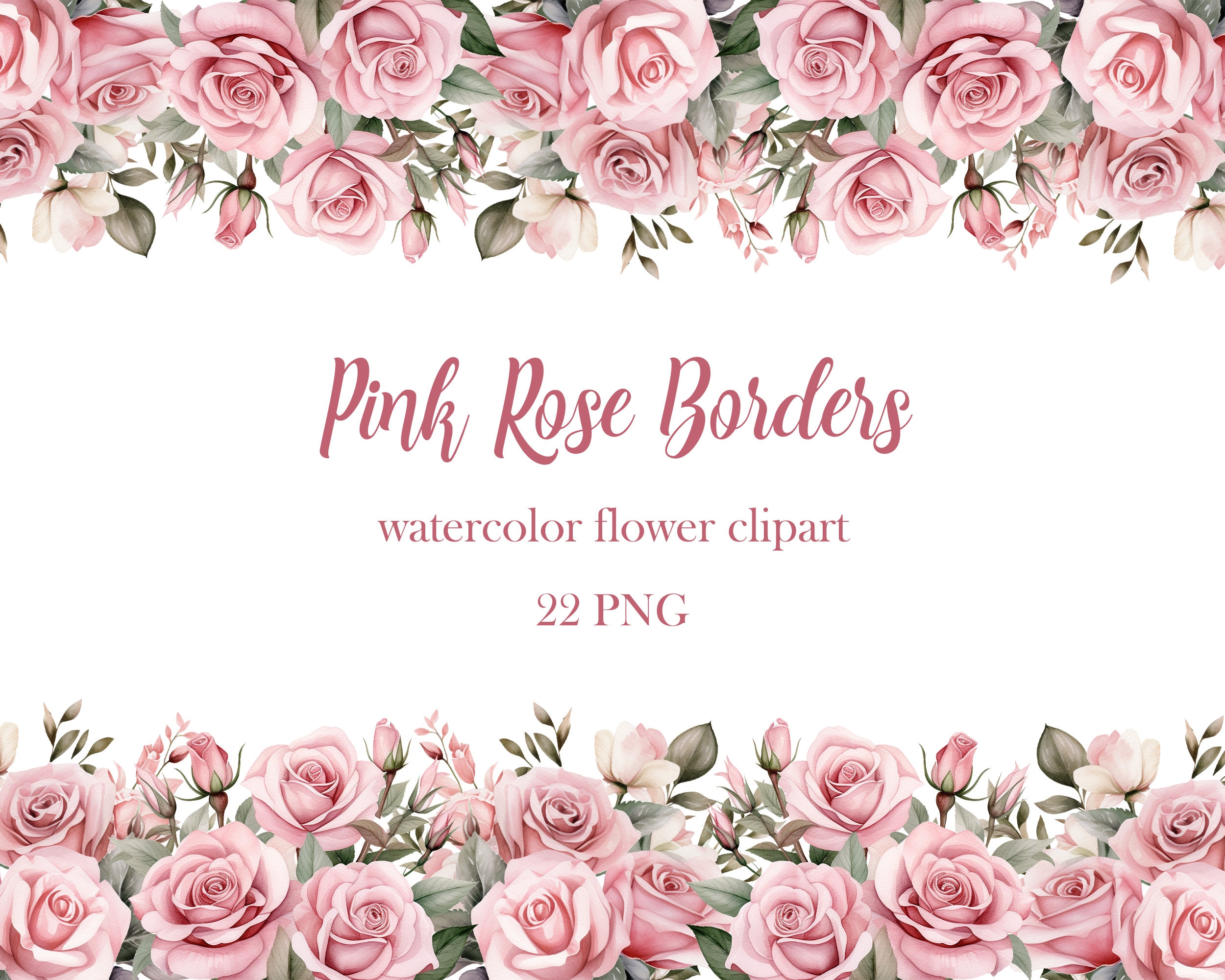 Pink Flowers Border Png