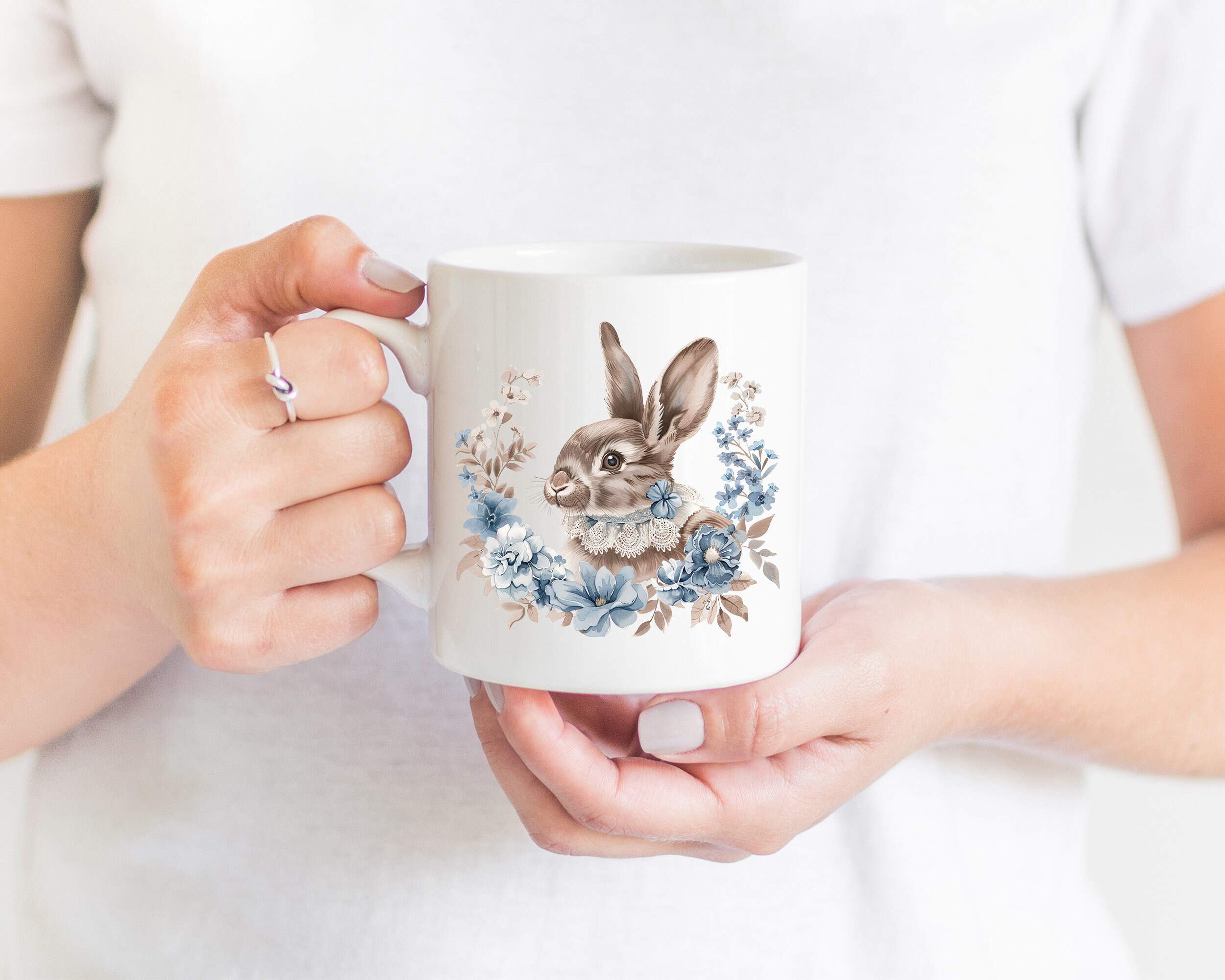 Bunny Clipart, Watercolor Bunnies Clipart Bundle, Vintage Rabbit PNG ...