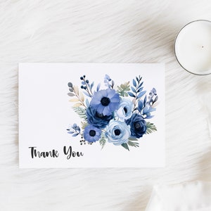 Indigo Blue Flower PNG, Watercolor Blue Floral Clipart Bundle, Wedding ...