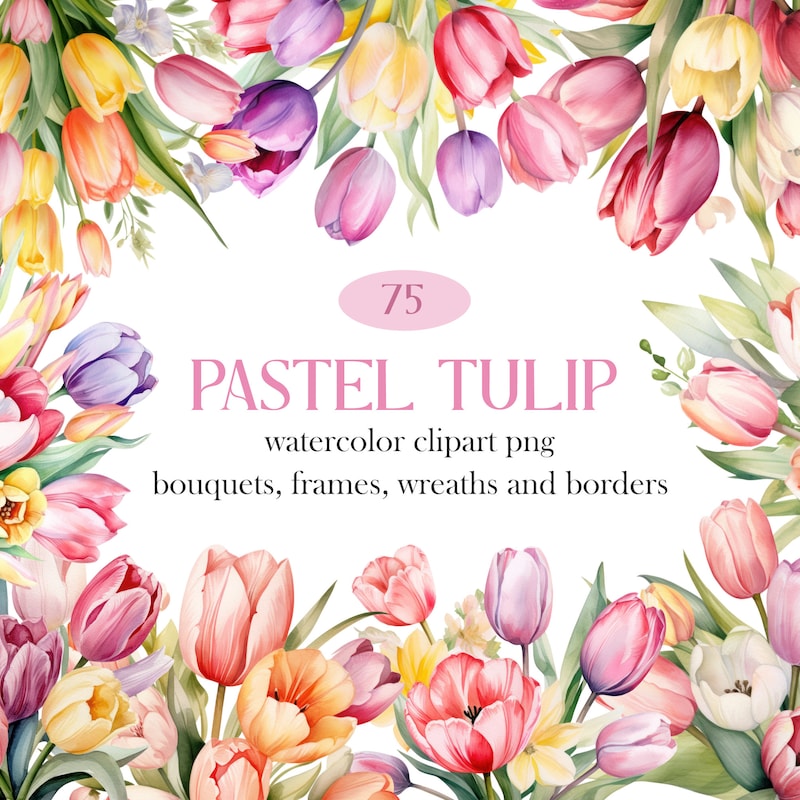 Tulips Watercolour - Etsy
