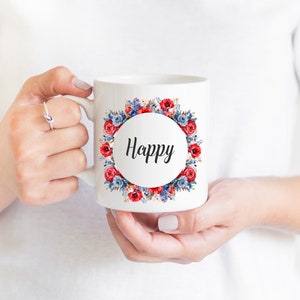 Blue Red Flower Border Clipart, Watercolor Flower PNG Bundle, Blue Red ...