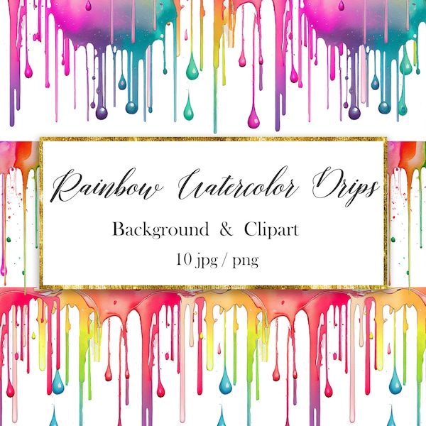 Dripping Rainbow - Etsy