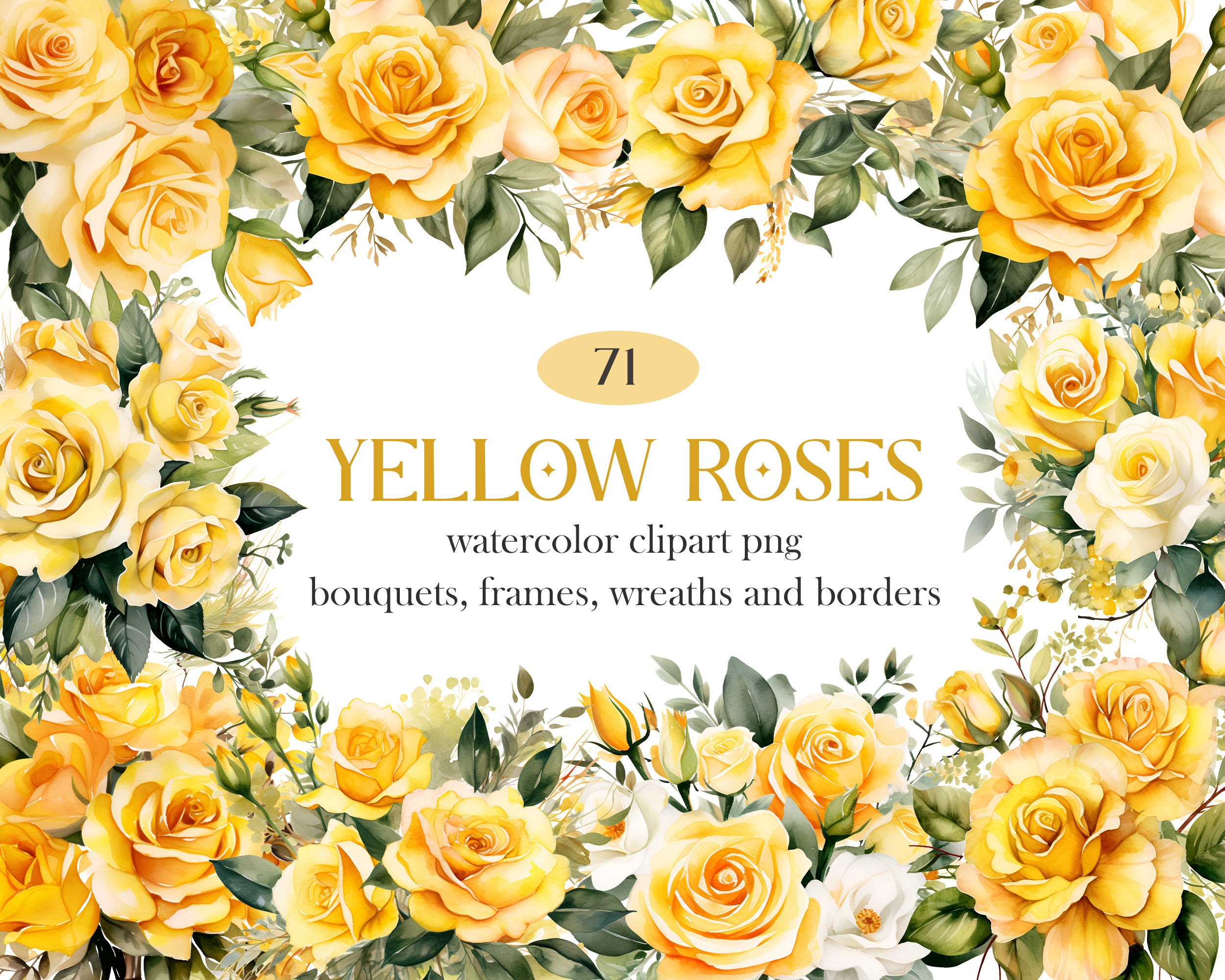 Yellow Rose Border Clip Art Border Yellow Rose Clipart #2590144