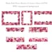 Bright Pink Flower Border Clipart, Watercolor Flower Border PNG Bundle ...