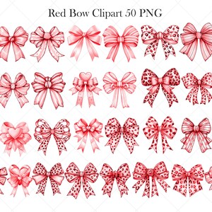 Red Bow PNG, Watercolor Red Ribbon Clipart, Red Bow Clipart, Ribbon PNG ...