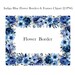 Indigo Blue Flower Border Clipart, Watercolor Flower Borders PNG Bundle ...