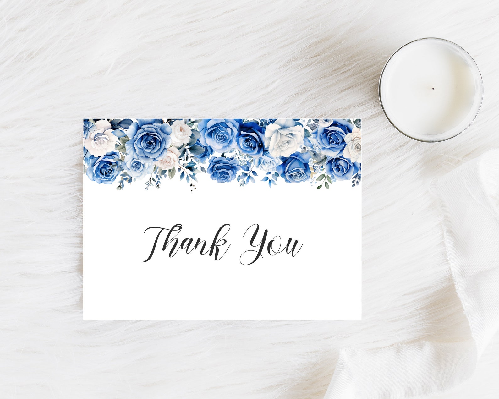 Blue Rose Border Clipart, Watercolor Flower Border PNG Bundle, Wedding ...