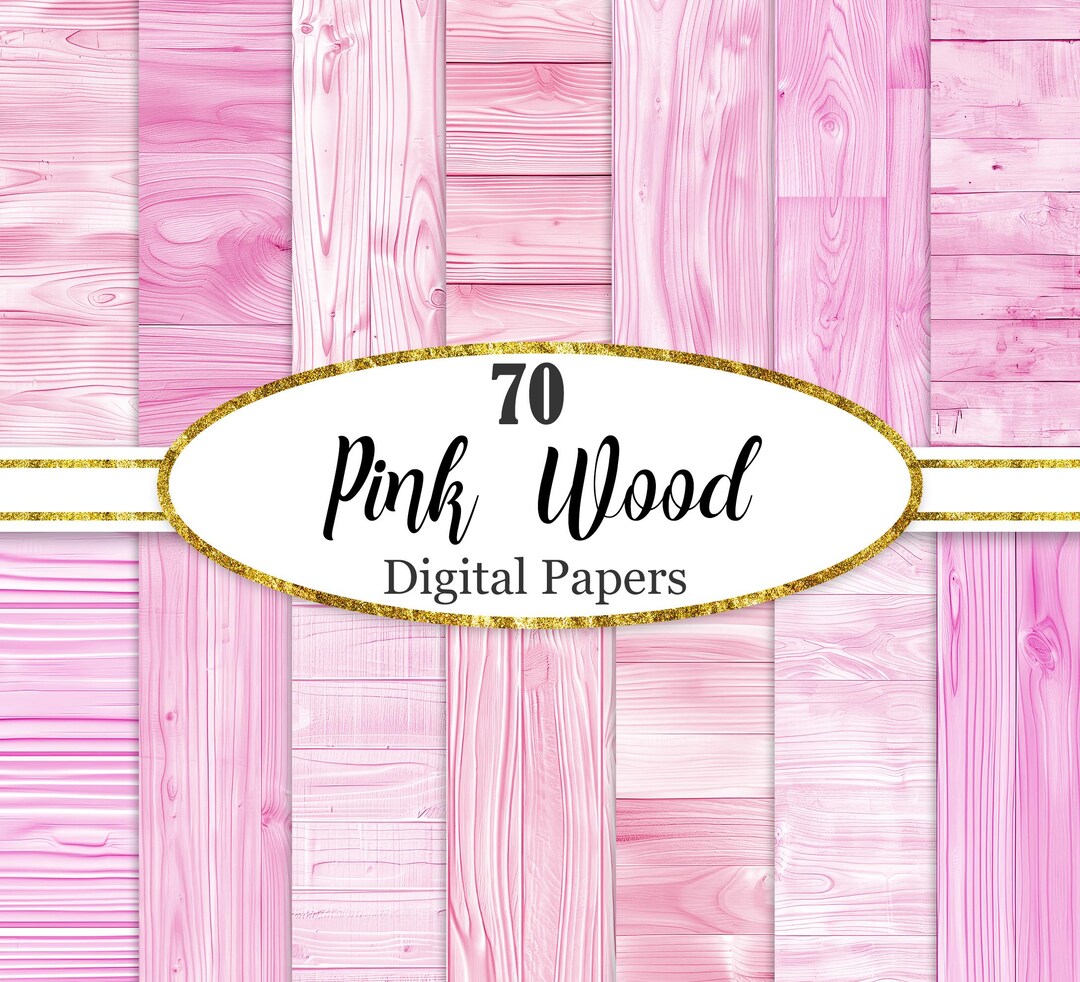 Pink Wood Digital Paper, Wood Background, Wood Texture, Scrapbook Paper ...