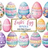 Easter Eggs Clipart - Clip Art and Digital Paper Set - Digital Download ...