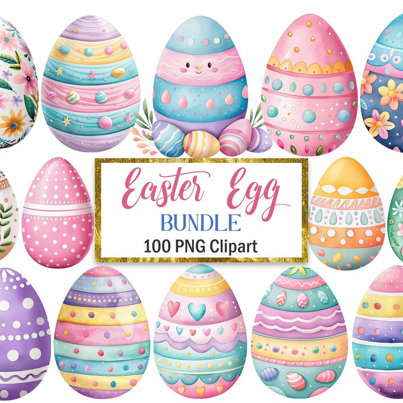 Easter Egg Clipart - Etsy