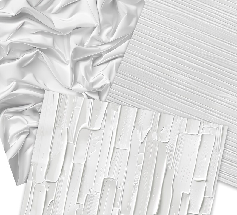 White Digital Paper, White Background Bundle, White Texture, Scrapbook ...