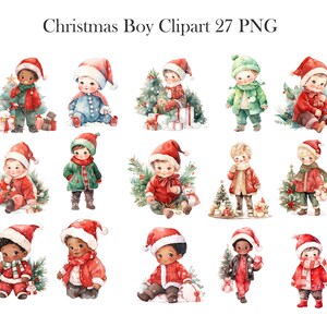 Christmas Boy PNG Clipart, Christmas Cute Boy Sublimation, Digital ...