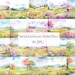 Spring Landscape Digital Paper, Watercolor Spring Scene Background ...