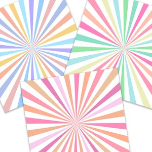 Sunburst Digital Paper, Sunshine Background Bundle, Summer Scrapbook ...