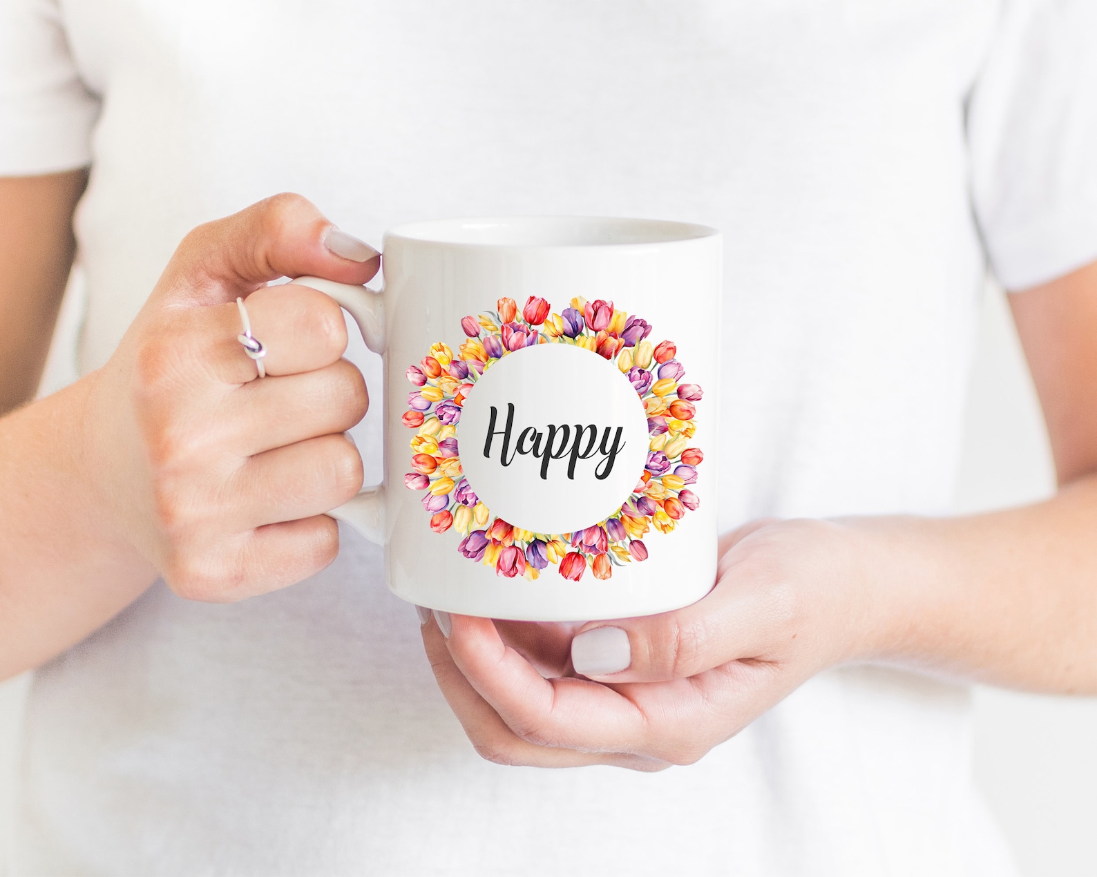 Tulip Border Clipart, Watercolor Tulip Frame Clipart Bundle, Flower ...