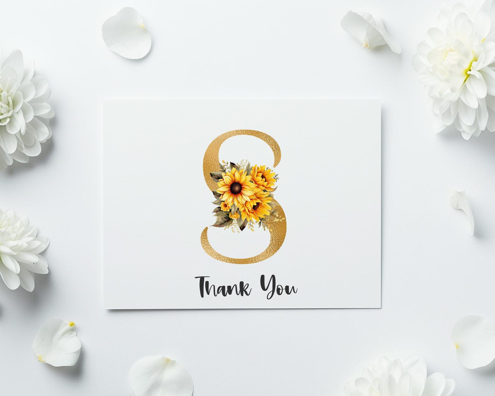 Sunflower Alphabet PNG, Floral Alphabet Clipart, Gold Letters and ...