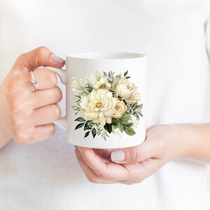 Ivory White Flower PNG, Watercolor Cream White Floral Clipart, Wedding ...