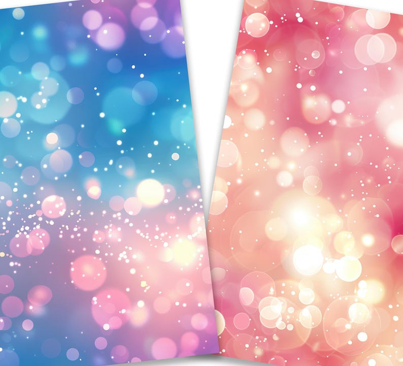 Bokeh Digital Paper, Colorful Background - Etsy