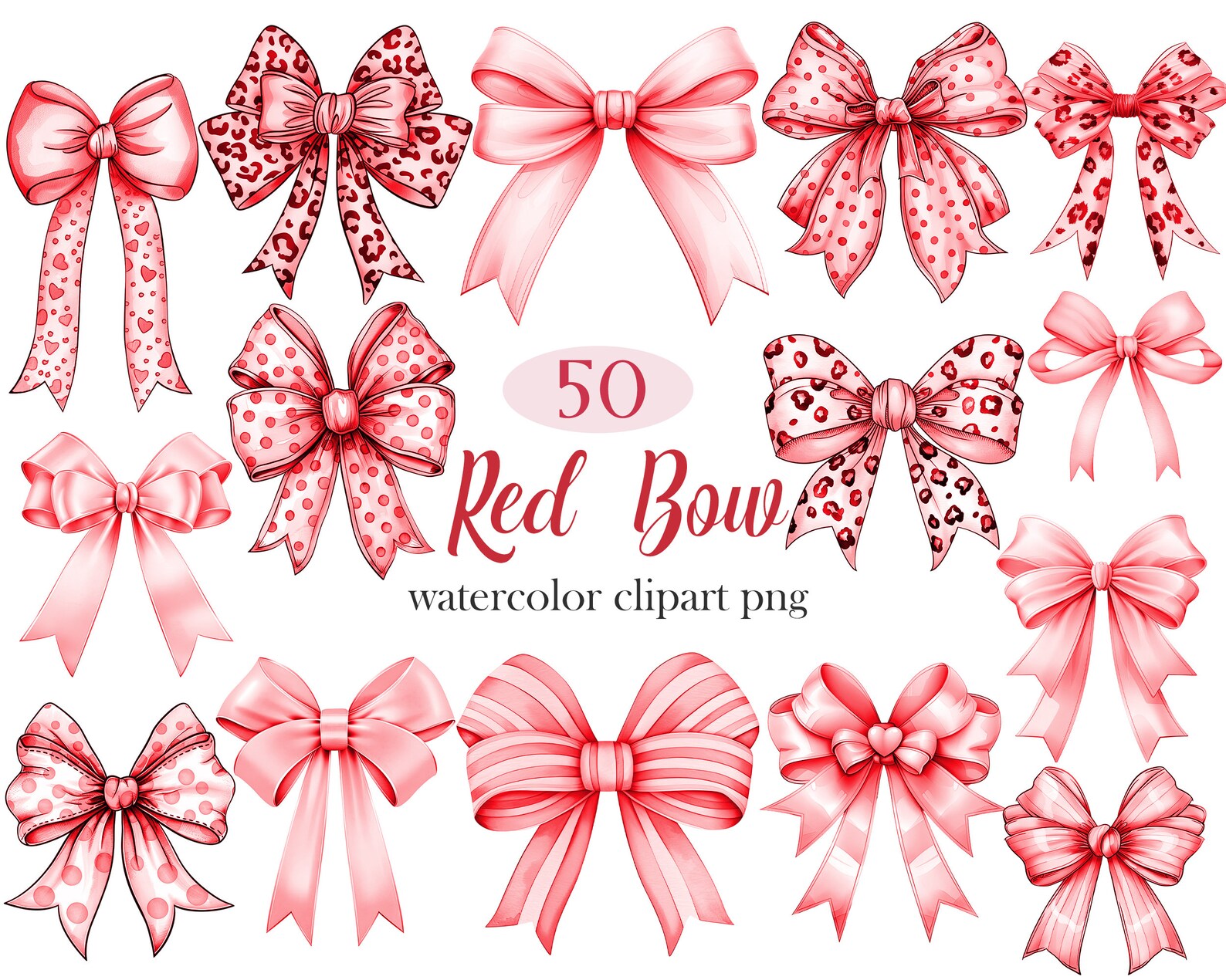 Red Bow PNG, Watercolor Red Ribbon Clipart, Red Bow Clipart, Ribbon PNG ...
