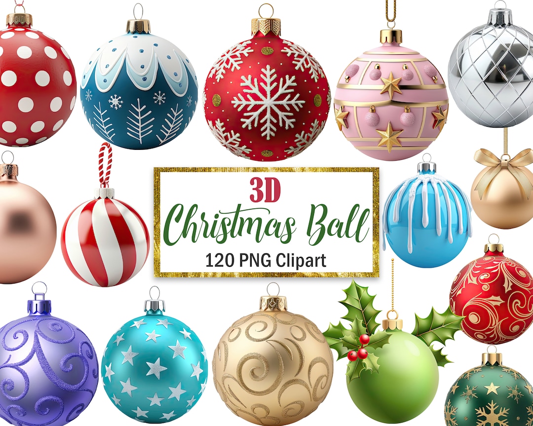 Christmas Ball PNG, Christmas Ornament Clipart, Sublimation, Christmas ...