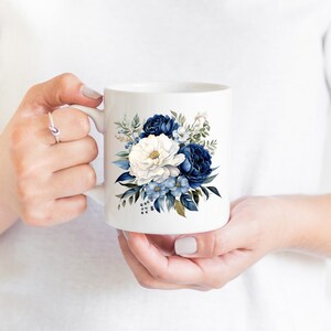 Indigo Blue White Flower PNG, Watercolor Blue Floral Clipart Bundle ...