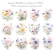 Spring Wildflower Clipart, Watercolor Floral Clipart Bundle, Flower ...