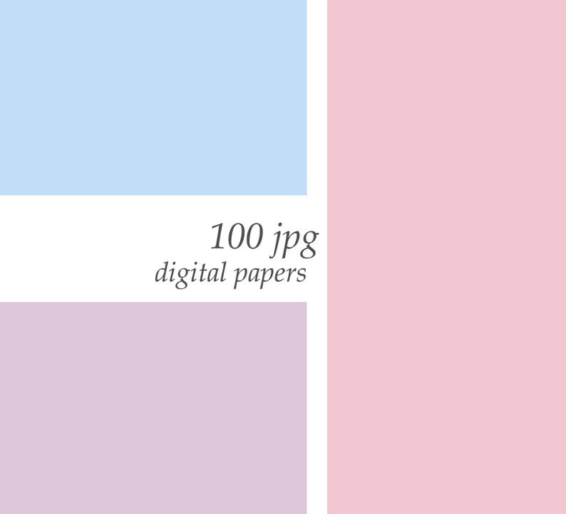 Pastel Digital Paper, Pastel Background Bundle, Solid Color, Scrapbook ...