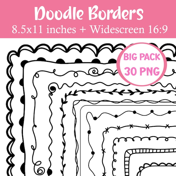 Border Doodles - Etsy
