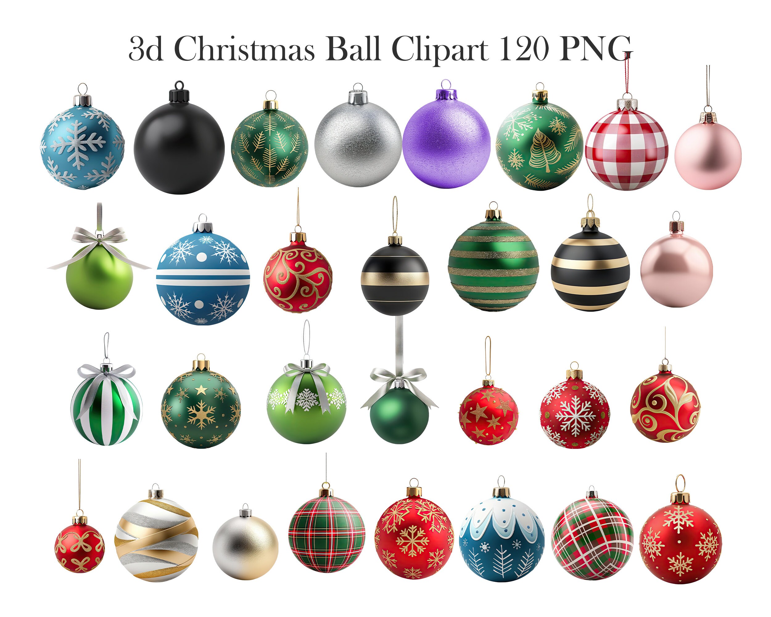 Christmas Ball PNG, Christmas Ornament Clipart, Sublimation, Christmas ...