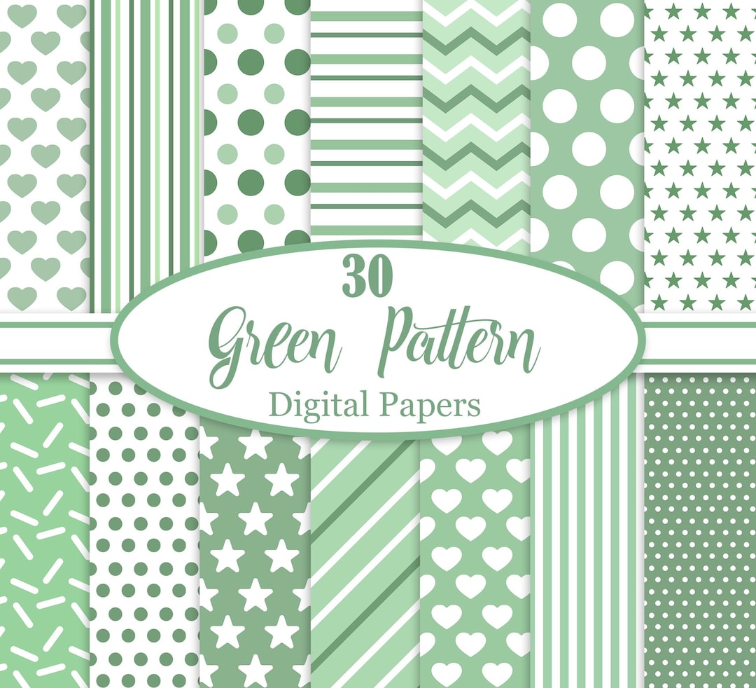 Green Digital Paper, Green Background, Scrapbook Paper, Green Texture ...